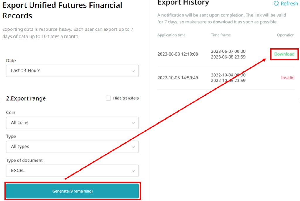 How to get trade history from Bitget – Cryptact Help Center