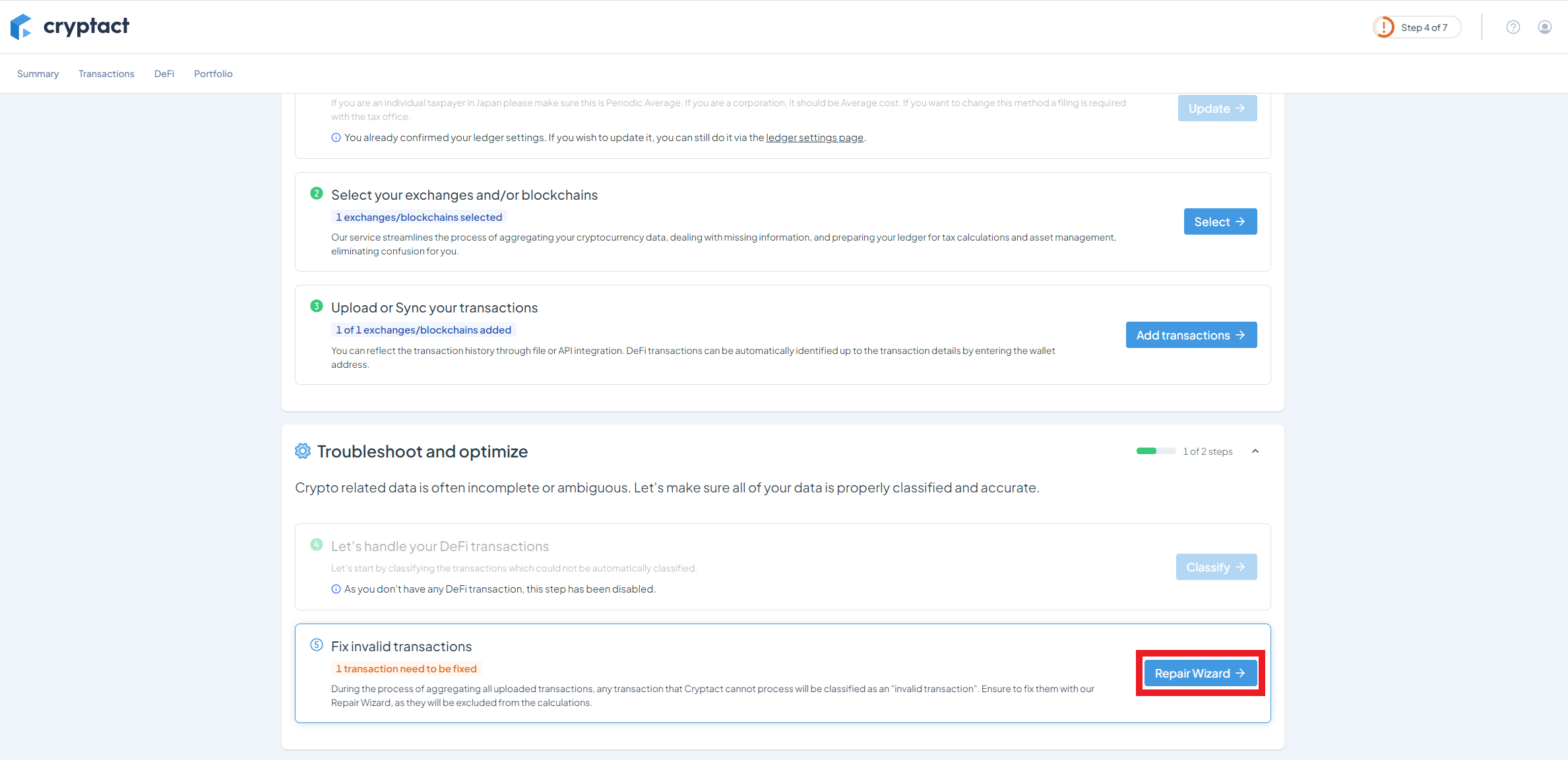 How to fix invalid transactions caused by "Insufficient position ...