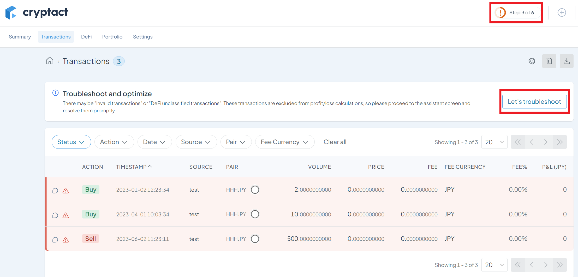 How to fix invalid transactions caused by "Unsupported currency" – Cryptact Help Center