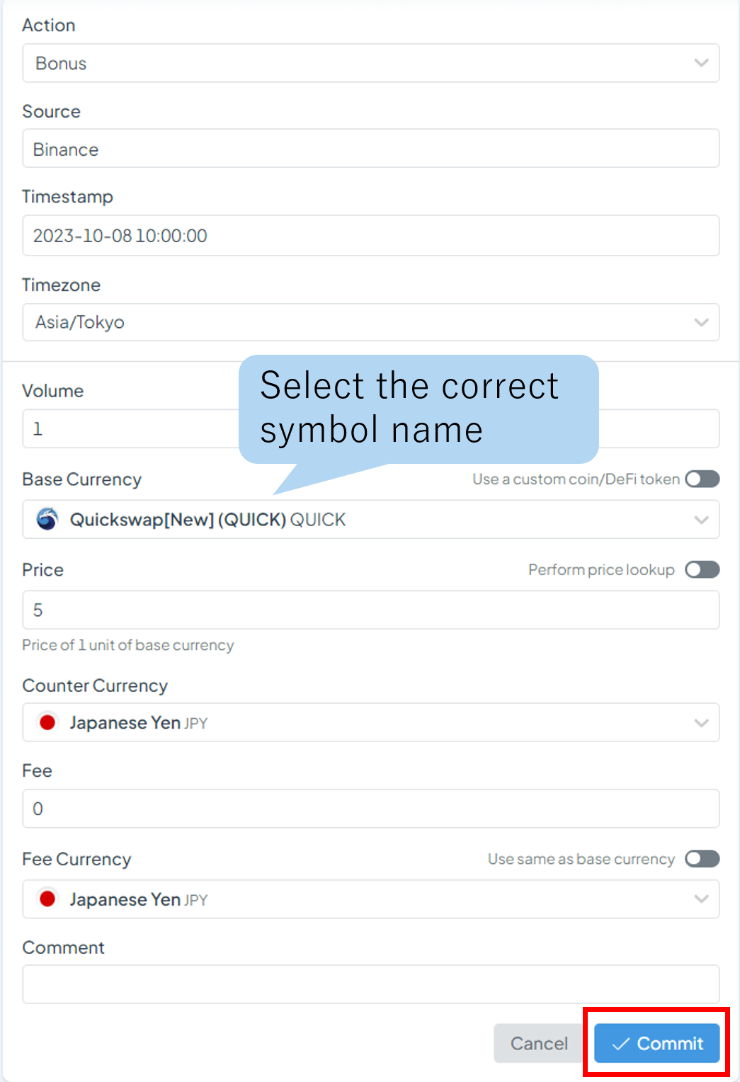 How to fix invalid transactions caused by "Unsupported currency ...
