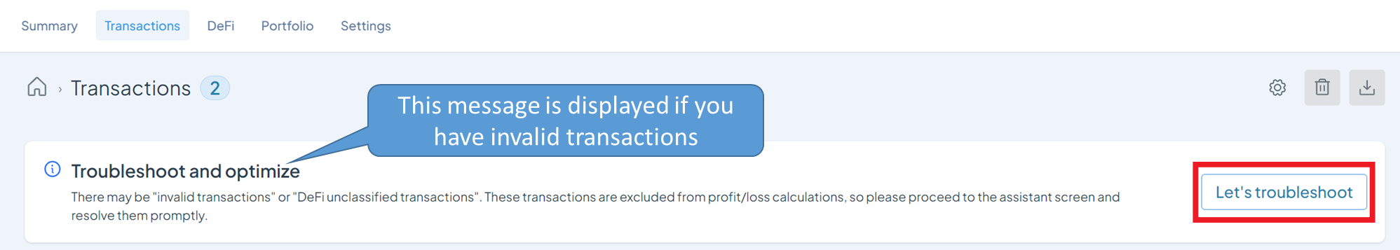 Correcting invalid transactions - README too! – Cryptact Help Center