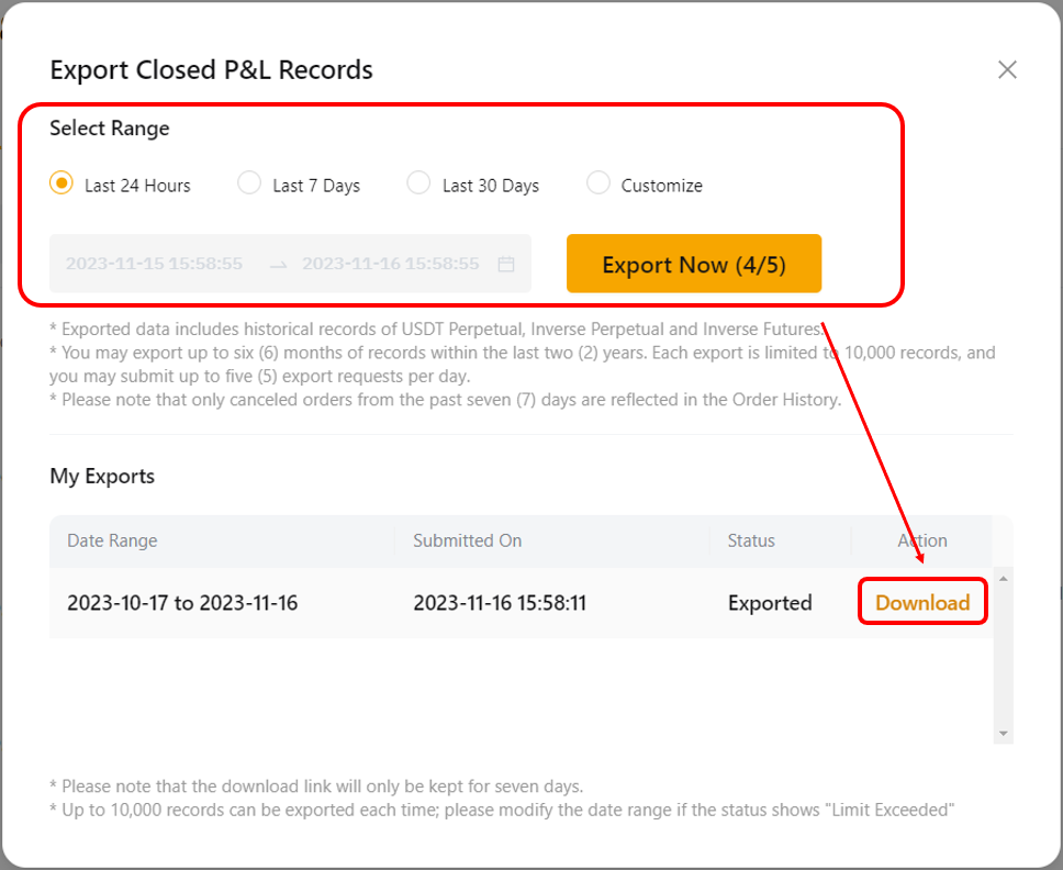 How to get trade history from Bybit – Cryptact Help Center