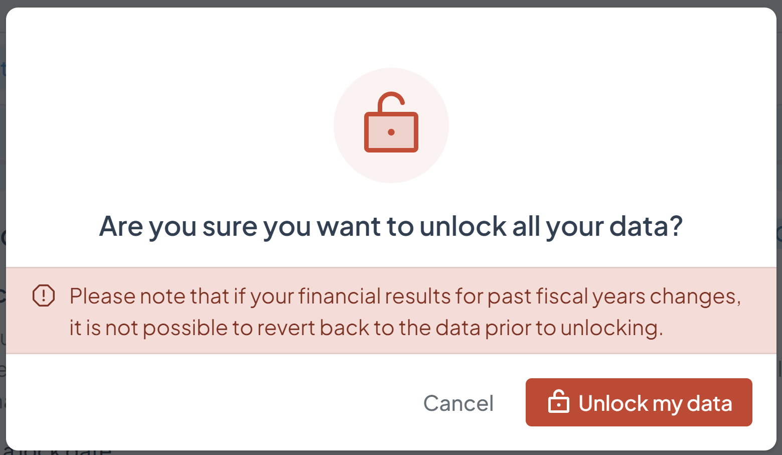 How to unlock data/update lock date? – Cryptact Help Center