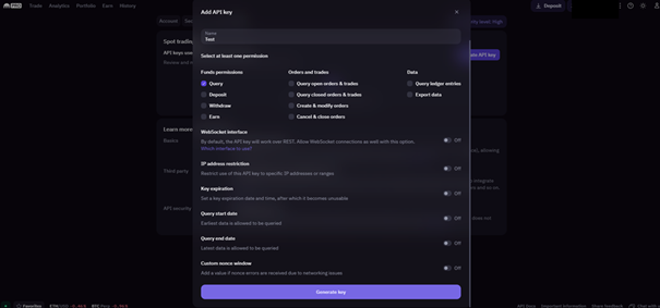 How to get an API key for Kraken – Cryptact Help Center