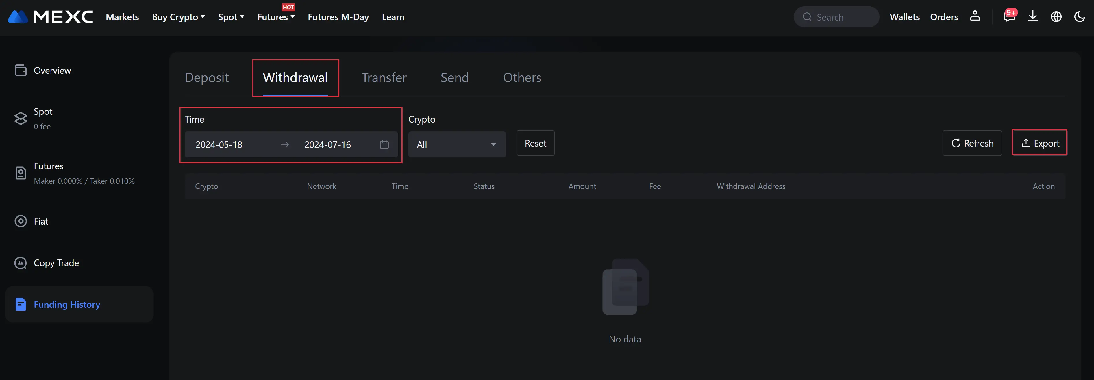 How to get trade history from MEXC Global – Cryptact Help Center