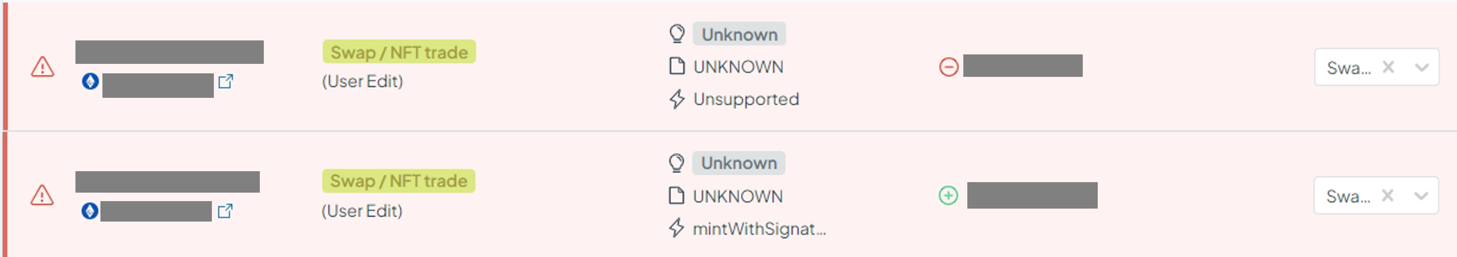 DeFi: DeFi: Why does the “ToConfirm” transactions remain even after selecting the transaction ...