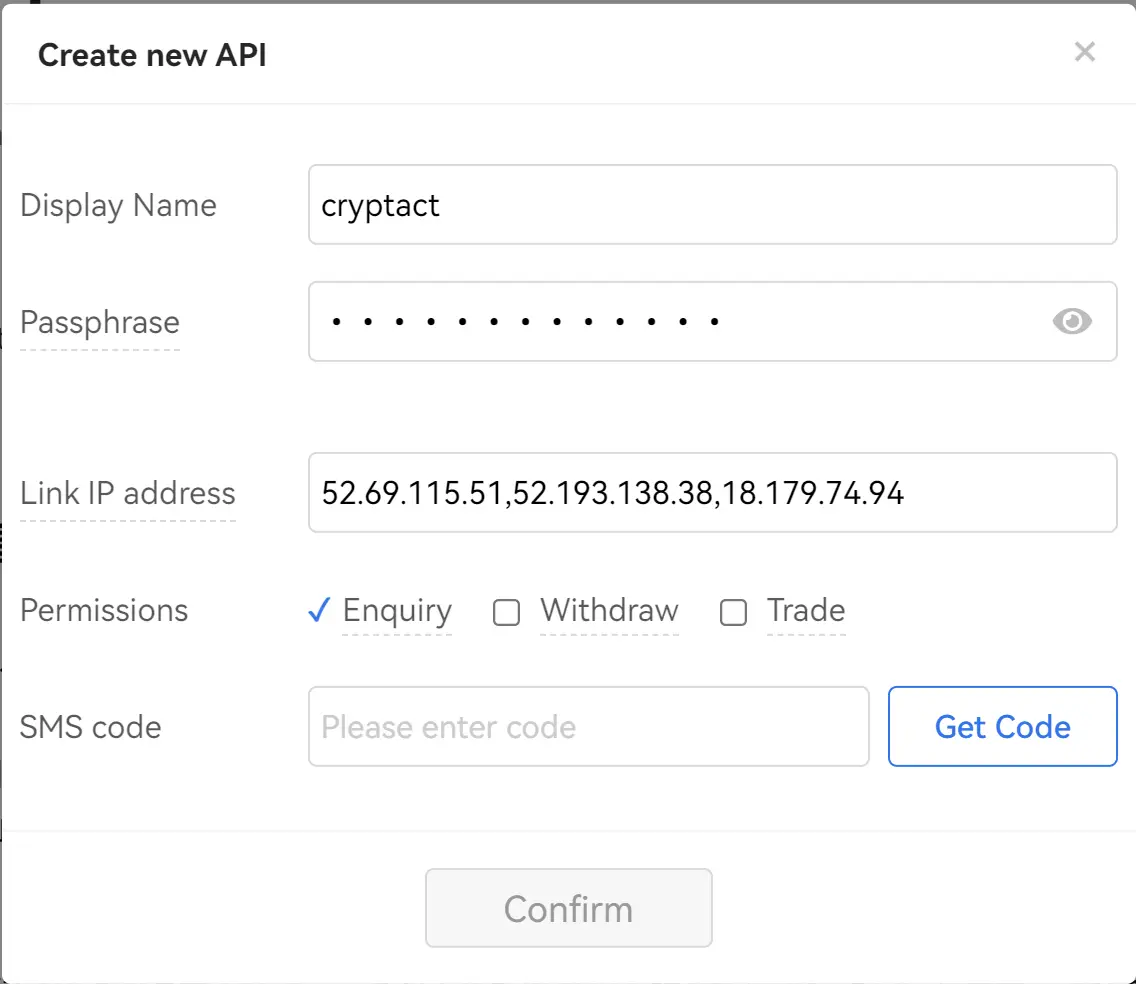 How to get an API key from OKJ（formerly OKCoinJapan） – Cryptact Help Center