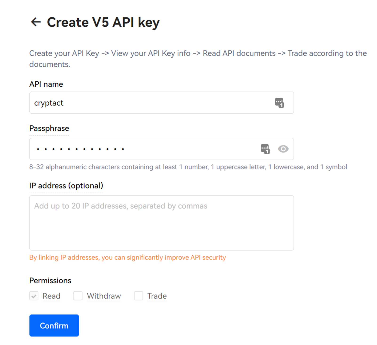 How to get an API key for OKX – Helppage